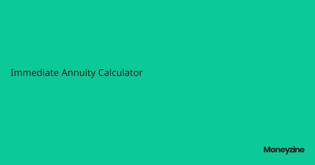 Immediate Annuity Calculator