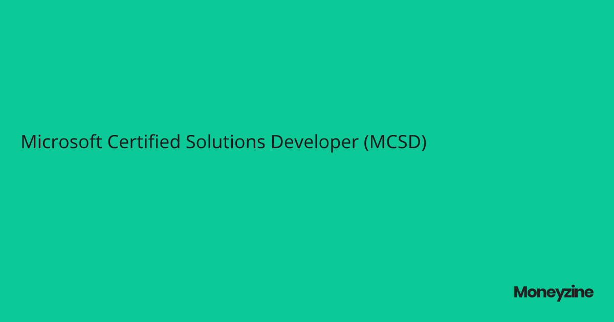 Microsoft Certified Solutions Developer (MCSD)